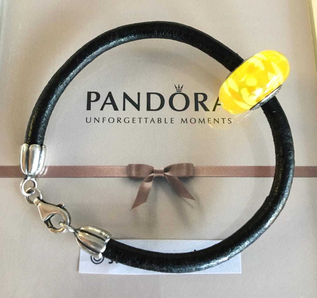 Pandora Oversized Yellow Blossom Murano Glass Bead Pandora Flowers XL ...