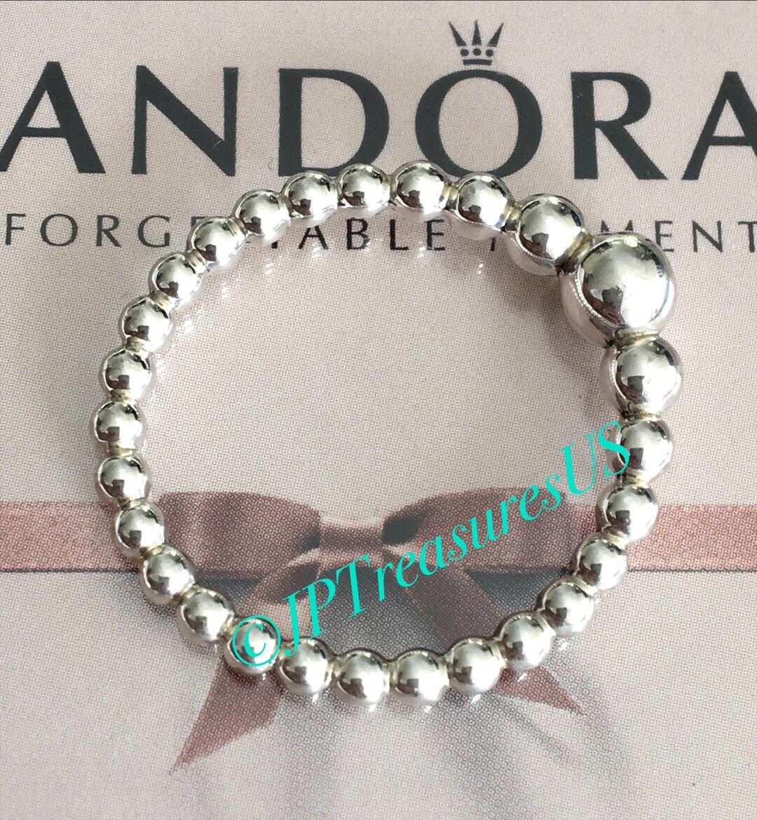 Authentic Pandora String of Beads Ring Size 58 (size 8.5in US) Pandora ...
