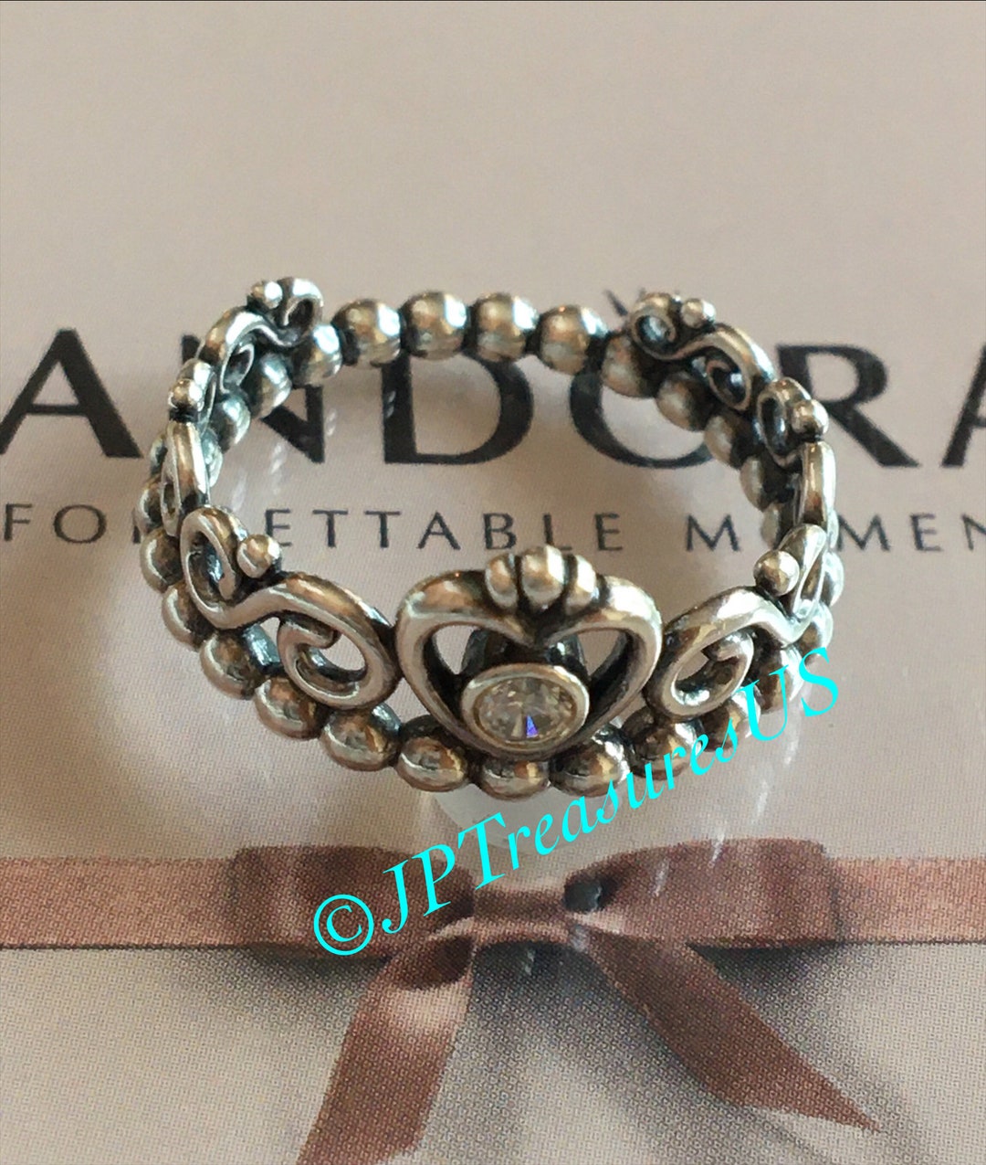 Authentic Pandora Princess Tiara Crown Ring Size 50 (size 5 in US ...