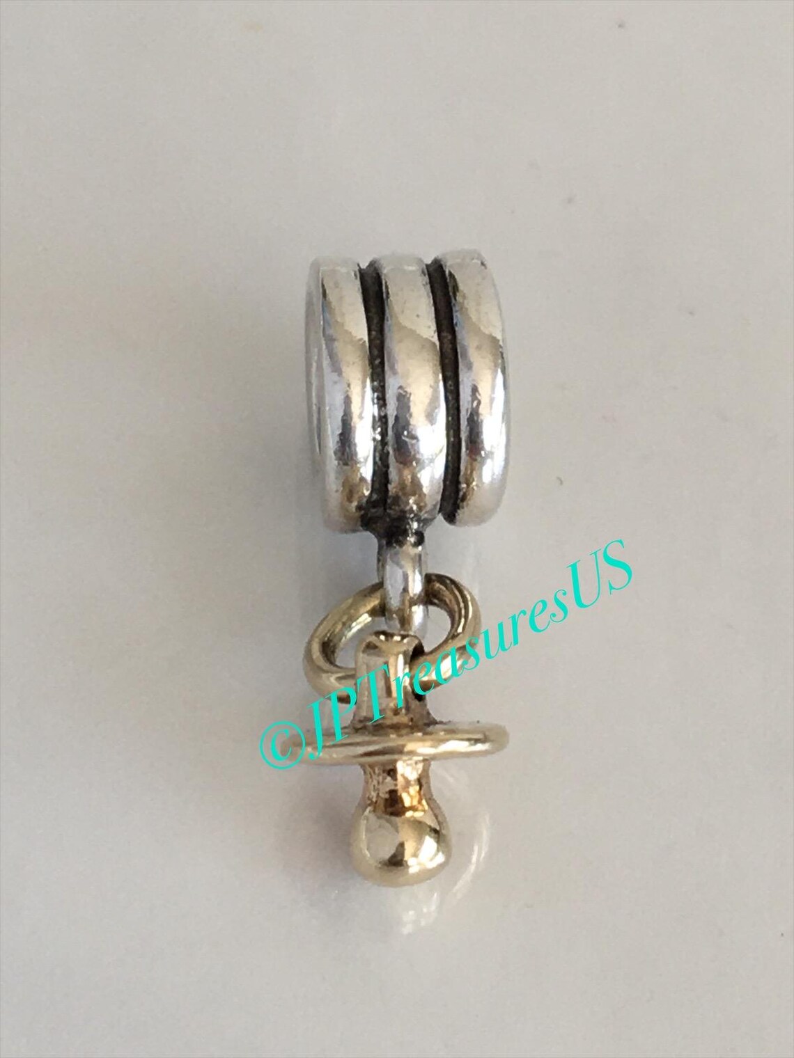 Pandora Pacifier Dangle Charm Two Tone Retired Pandora Charm Pandora ...