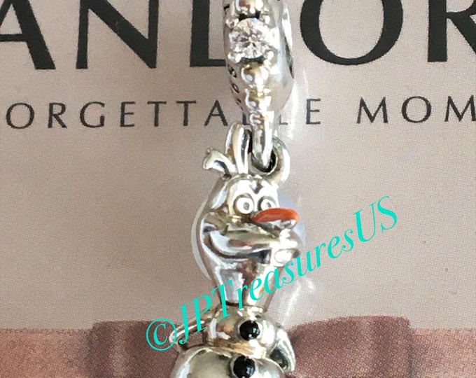 Authentic Pandora Disney Frozen Olaf Dangle Charm Pandora Olaf Charm ...