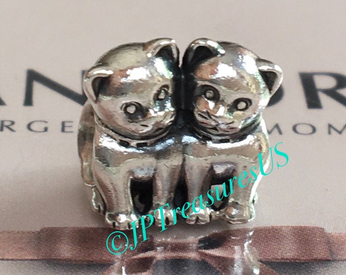 Authentic Pandora Purrfect Together Kittens Charm Retired Pandora Cats ...