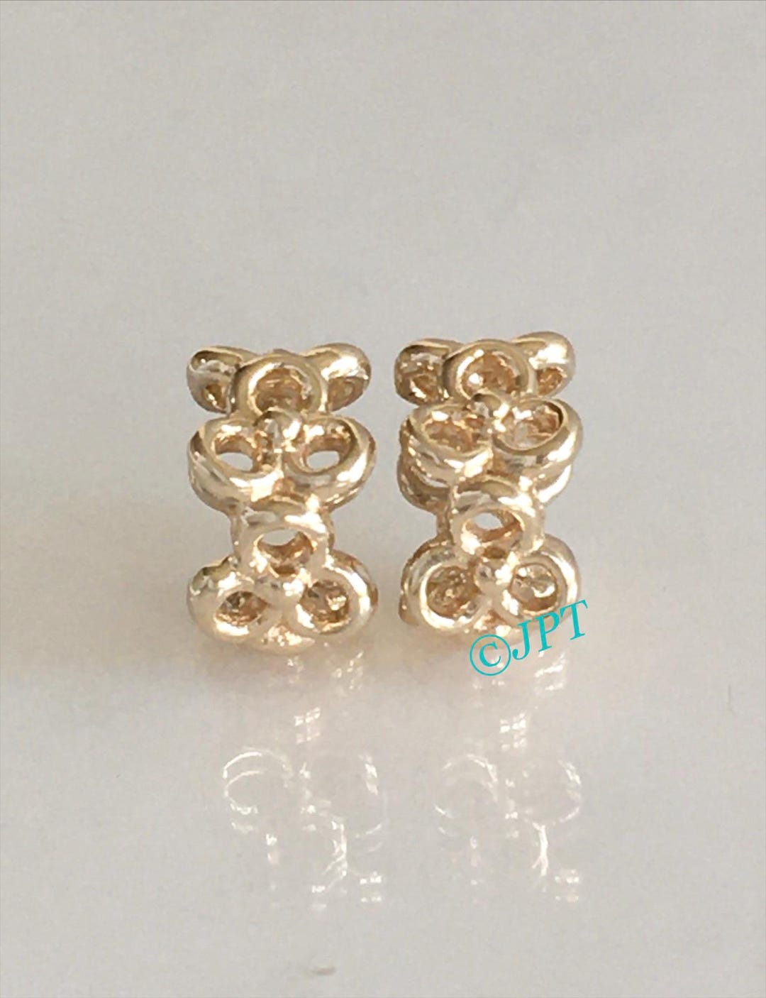 2 Authentic Pandora Trinity Flower Spacers Charms Retired Pandora Solid ...