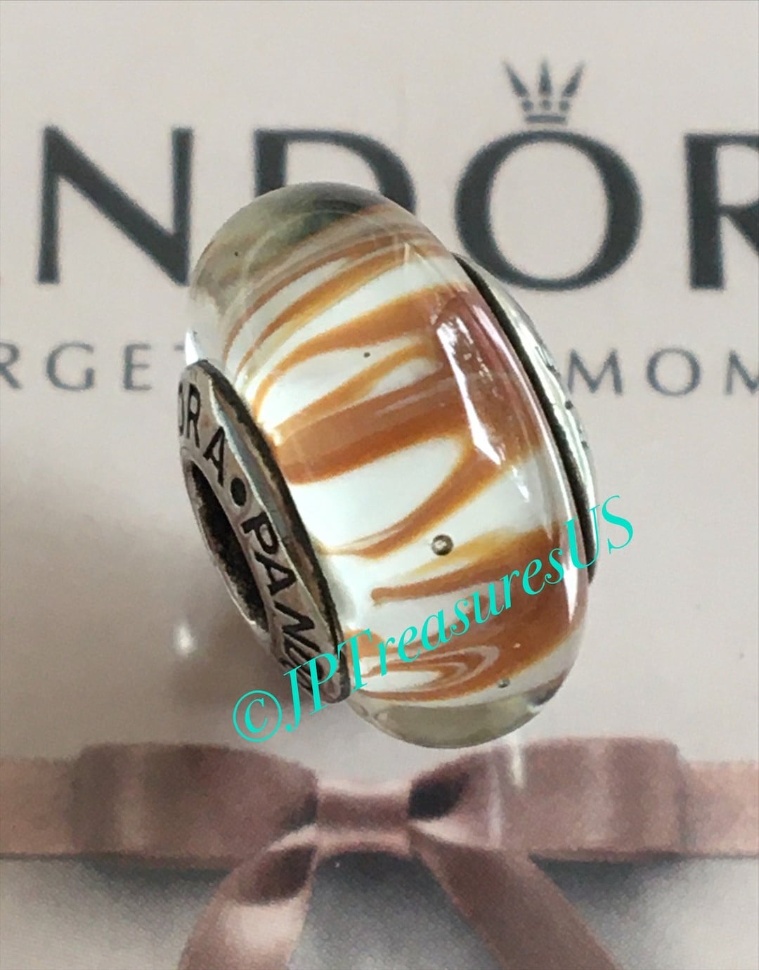 Pandora Siberian Tiger Glass Bead Murano Glass Pandora Charm Retired ...