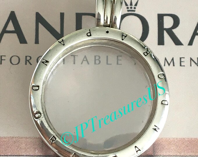 Authentic Pandora Locket Logo Circle Pendant Pandora Charm Free ...