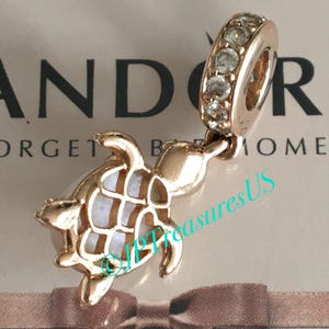 Authentic Pandora Sea Turtle Murano Glass Pink Dangle Charm Pandora ...