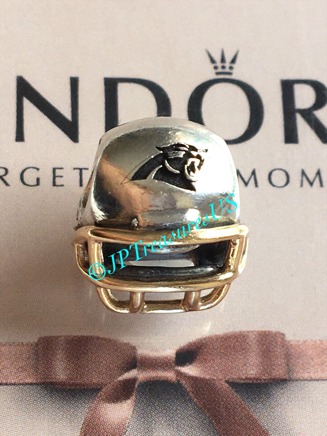Authentic Pandora Football Helmet NFL Carolina Charm Pandora Panther ...