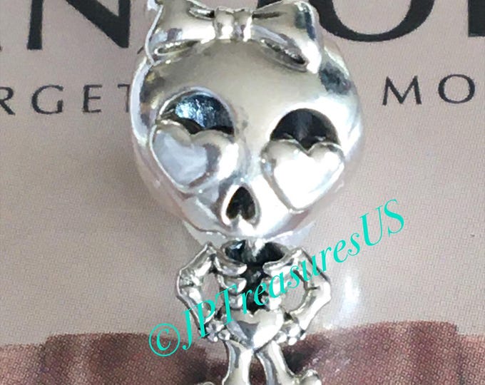 Authentic Pandora Skeleton Girl Charm Pandora Halloween Charm Pandora ...