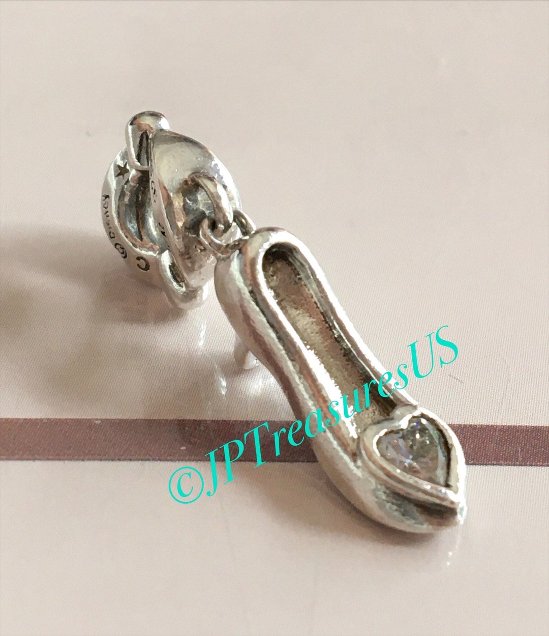 Authentic Chamilia Disney Cinderella Slipper Charm With Clear - Etsy