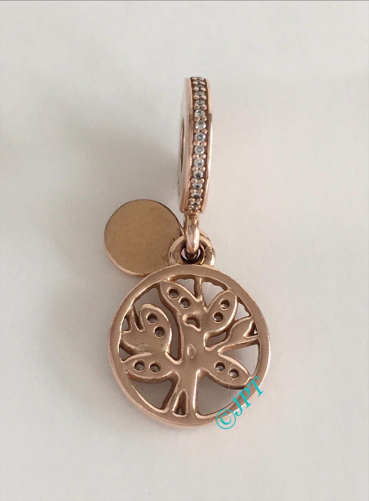 Pandora Family Tree Heritage Rose Gold Plated Dangle Charm Pandora ...