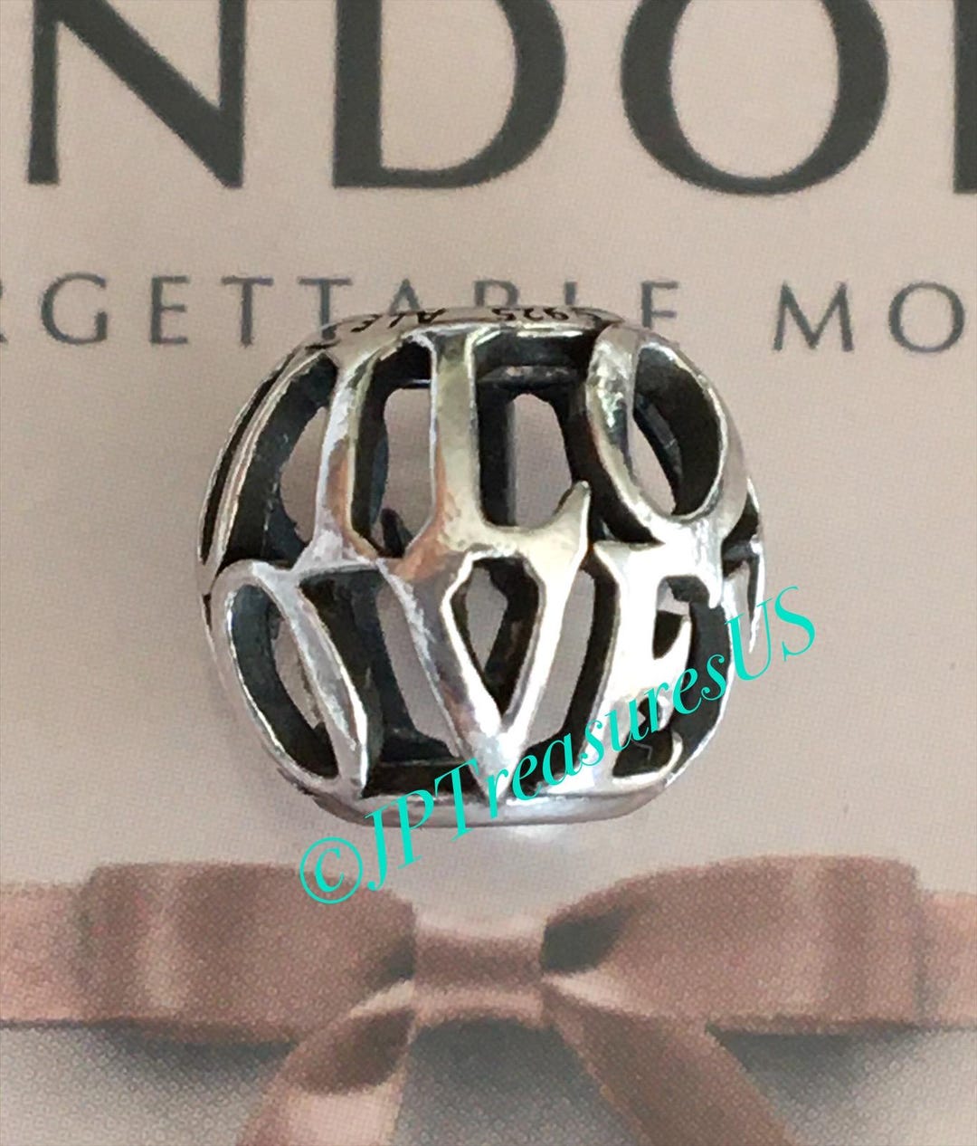 Authentic Pandora I Love You Script Openwork Charm Pandora Charm Free ...
