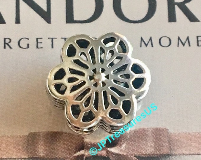 Authentic Pandora Daisy Lace Openwork Clip Charm Pandora Flower Clip ...