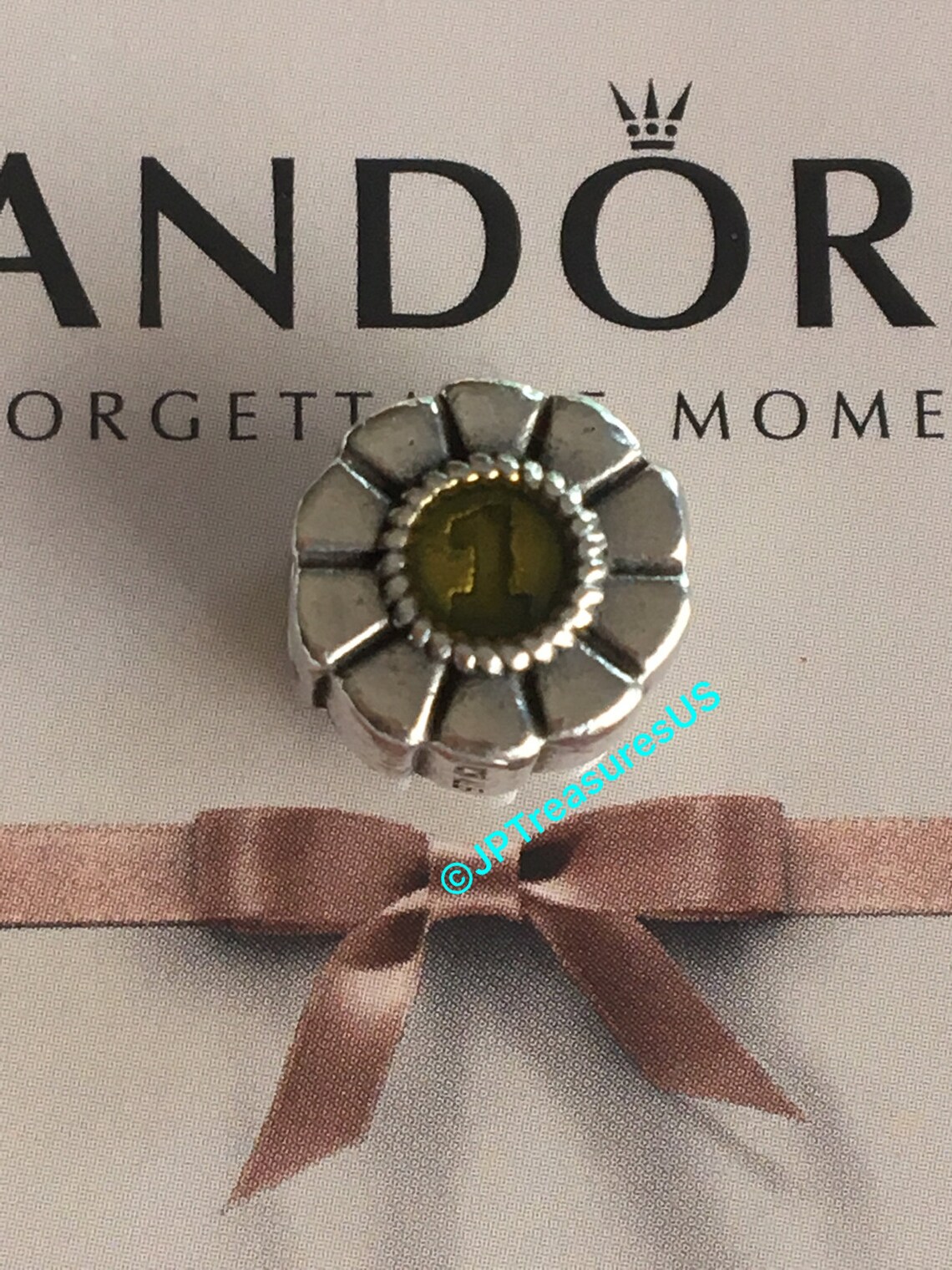 Authentic Pandora First Place Ribbon Brown Enamel Charm | Etsy