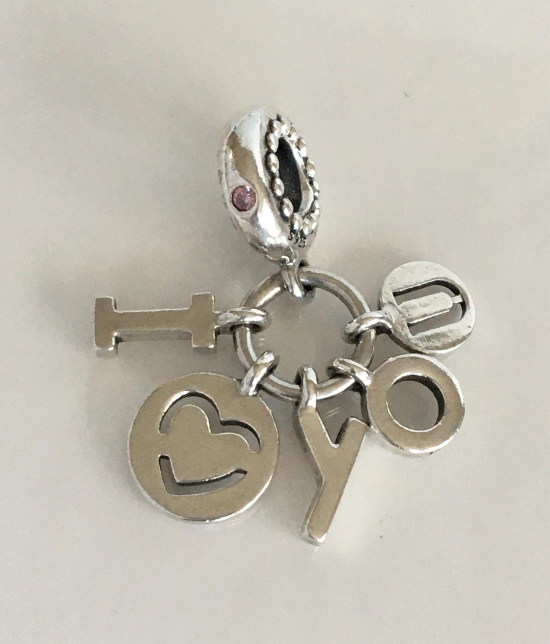 Pandora I Love You Dangle Charm Fancy Pink CZ Pandora Charm Free ...