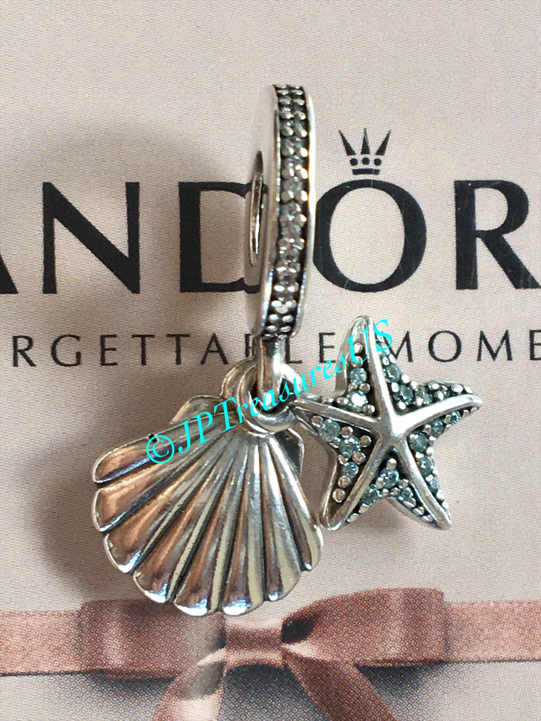 Authentic Pandora Tropical Starfish and Seashell Dangle Pandora Charm ...
