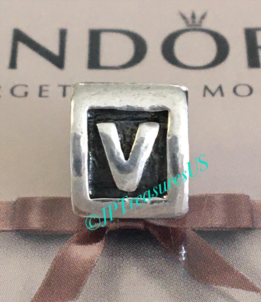 Authentic Pandora Letter V Charm Pandora Alpha Initial V Retired ...
