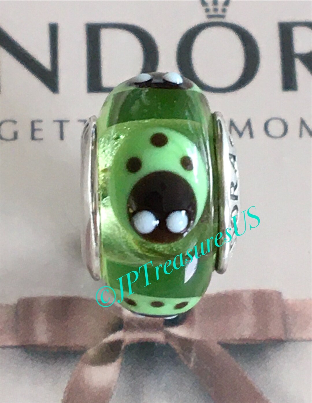 Authentic Pandora Ladybug Murano Glass Charm Bead Retired Pandora ...