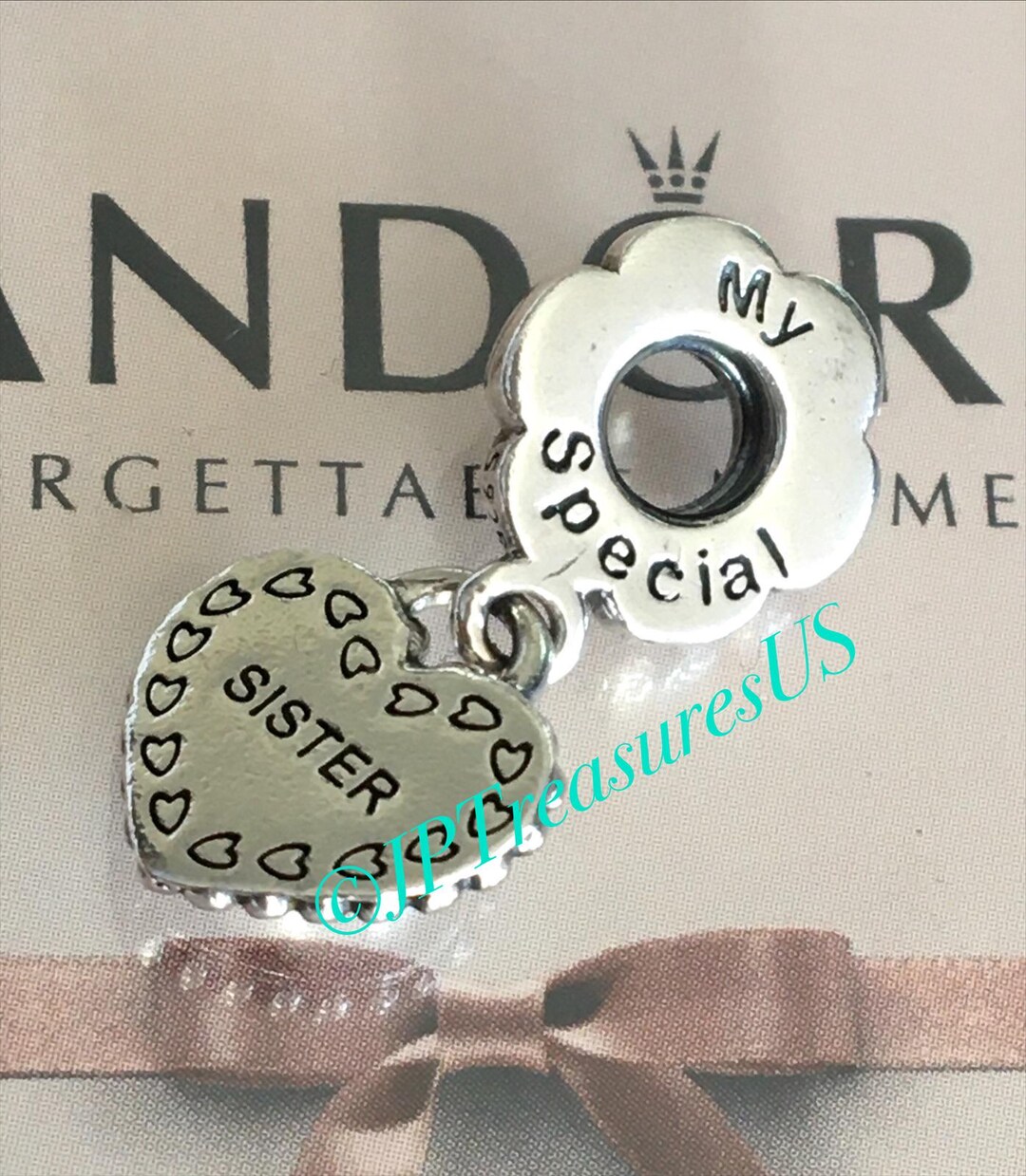 Authentic Pandora My Special Sister Dangle Charm Retired Pandora Charm ...