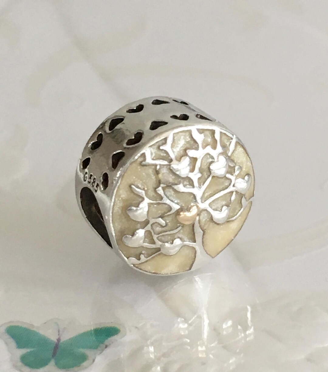 Pandora Tree of Hearts Charm Two Tone Retired Pandora Charm Free ...