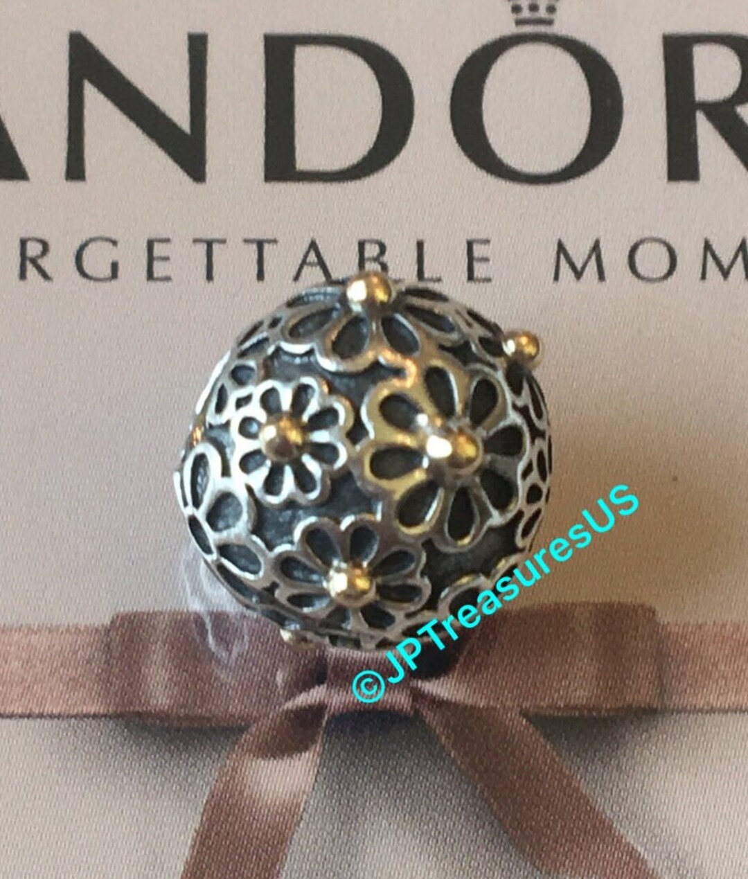 Authentic Pandora Daisy Field Clip Pandora Flower Clip Pandora Two Tone ...