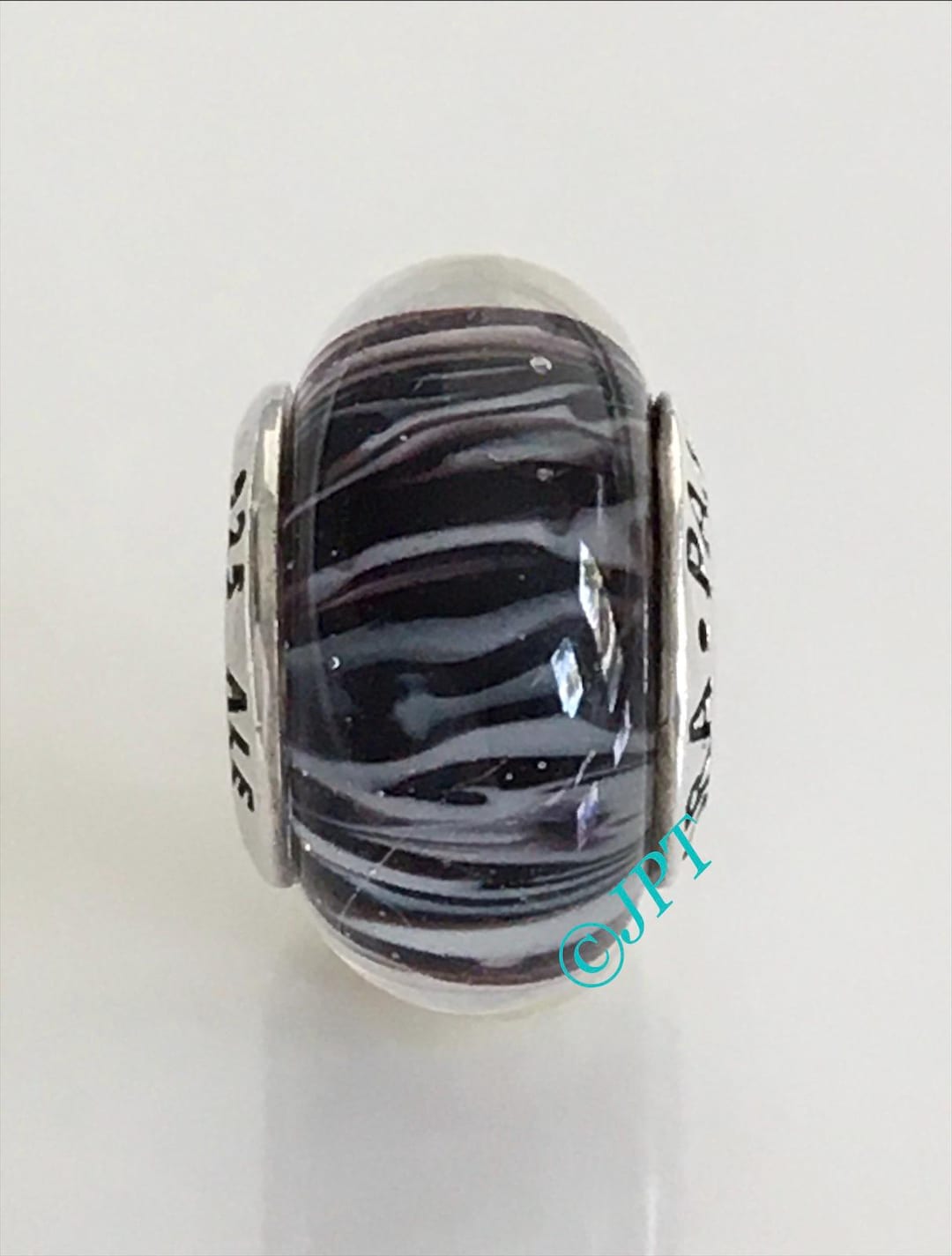 Pandora Zebra Print Animal Murano Glass Bead Retired Pandora Charm Free ...