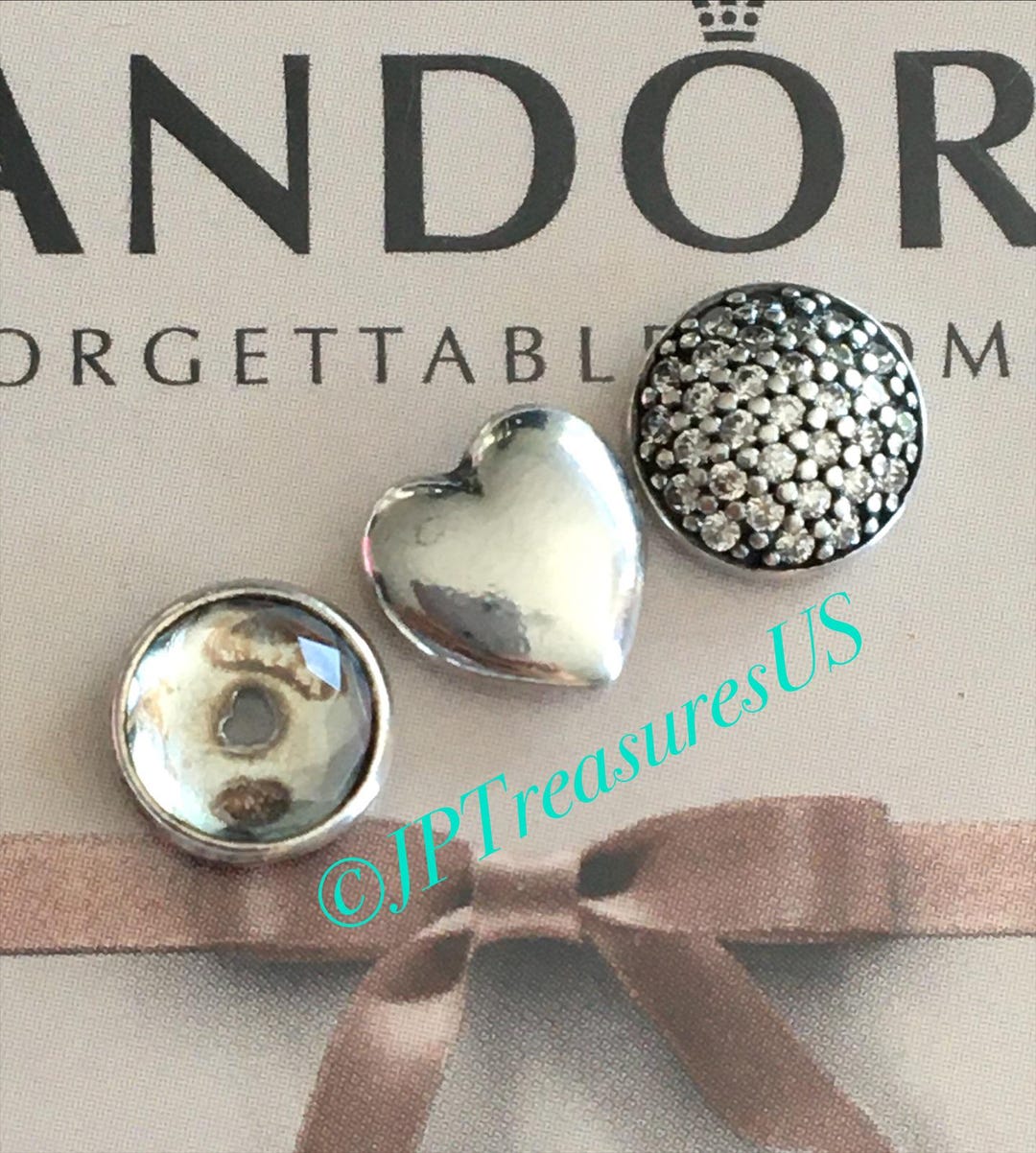 3 Authentic Pandora Petite Locket Charms Pandora April Birthstone ...