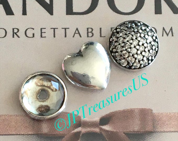 3 Authentic Pandora Petite Locket Charms Pandora April Birthstone ...