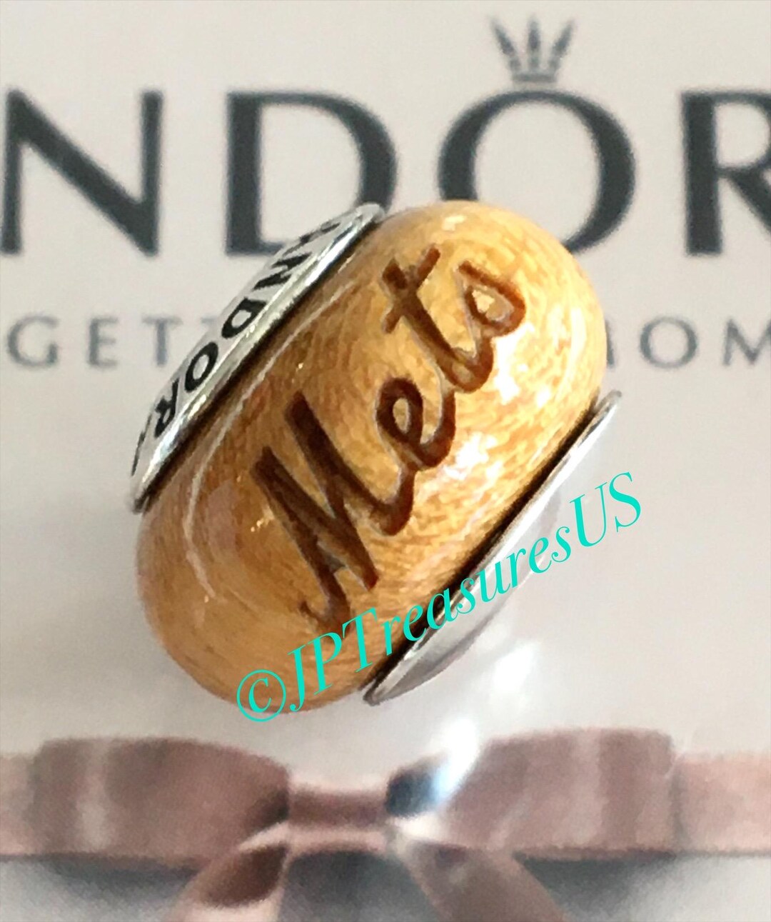 Authentic Pandora Mets New York Baseball Wooden Charm Retired Pandora ...