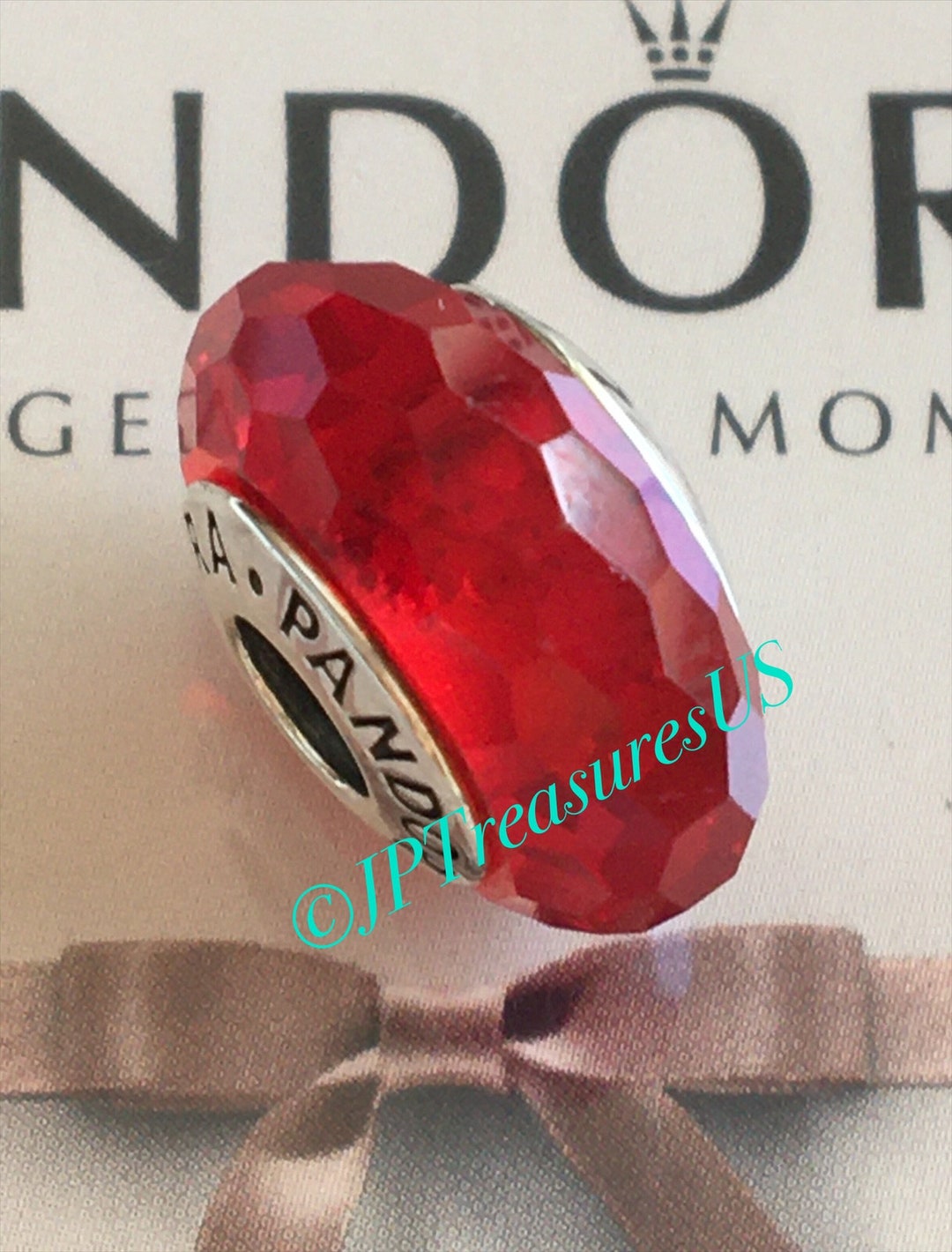 Authentic Pandora Fascinating Red Muraro Glass Charm Bead Retired ...