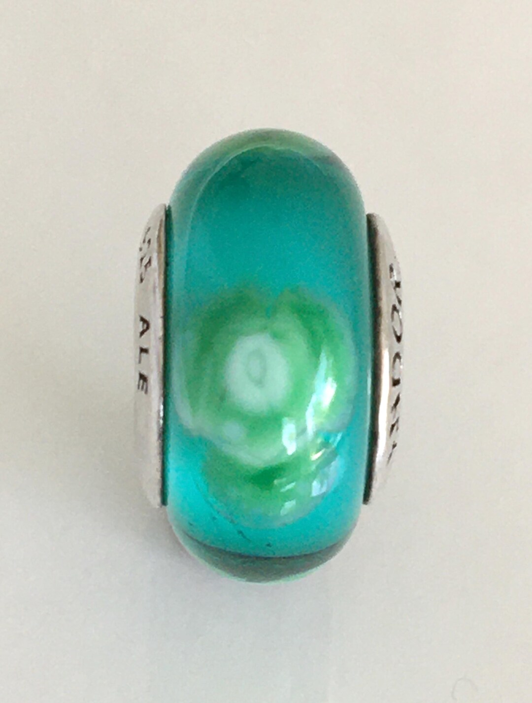 Pandora Flowers for You Green Murano Glass Bead Pandora Charm Glass ...