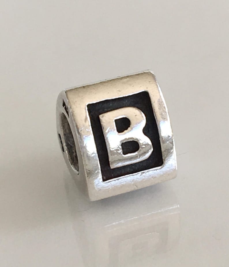 Pandora Letter B Charm Pandora Alpha Initial B Retired Pandora Charm ...