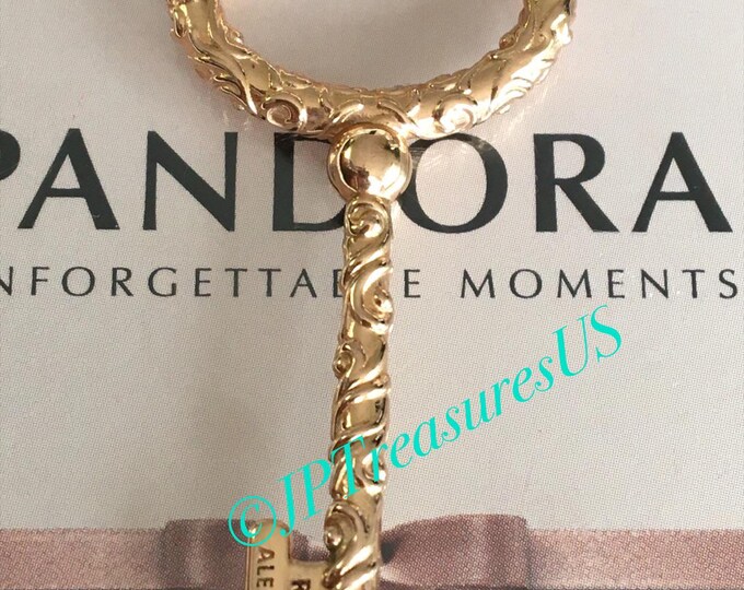 Authentic Pandora Rose Regal Key Pendant Charm Pandora Rose Gold Plated ...