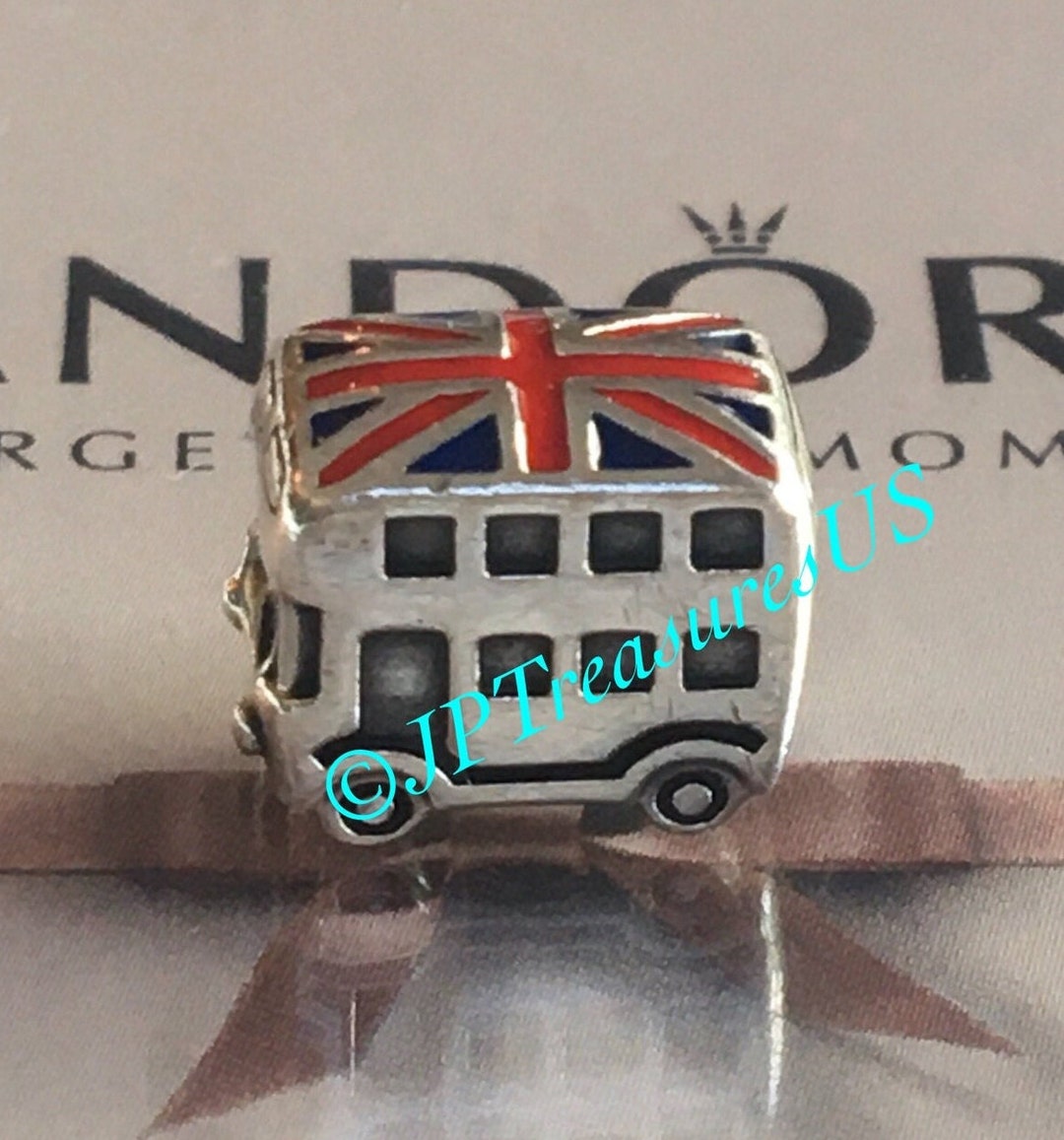 Authentic Pandora London Bus England Sterling Silver With Enamel Charm ...