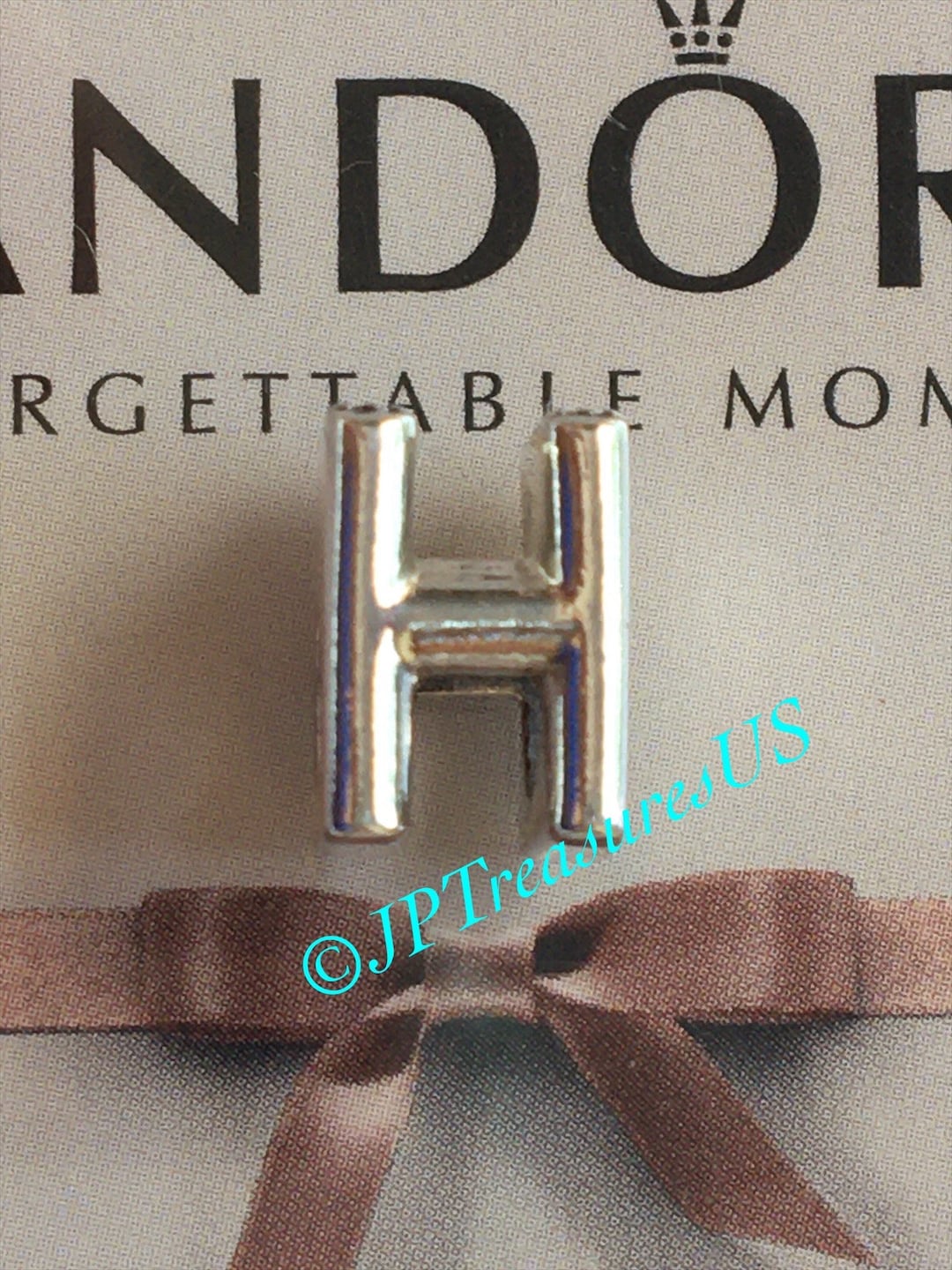 Authentic Pandora Letter H Charm Spacer Pandora Alpha Initial H Pandora ...