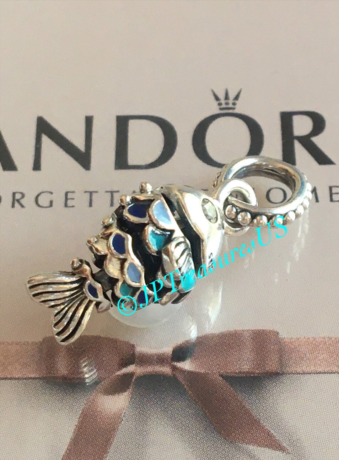 Authentic Pandora Blue Scaled Fish Dangle Charm Pandora Charm Pandora ...
