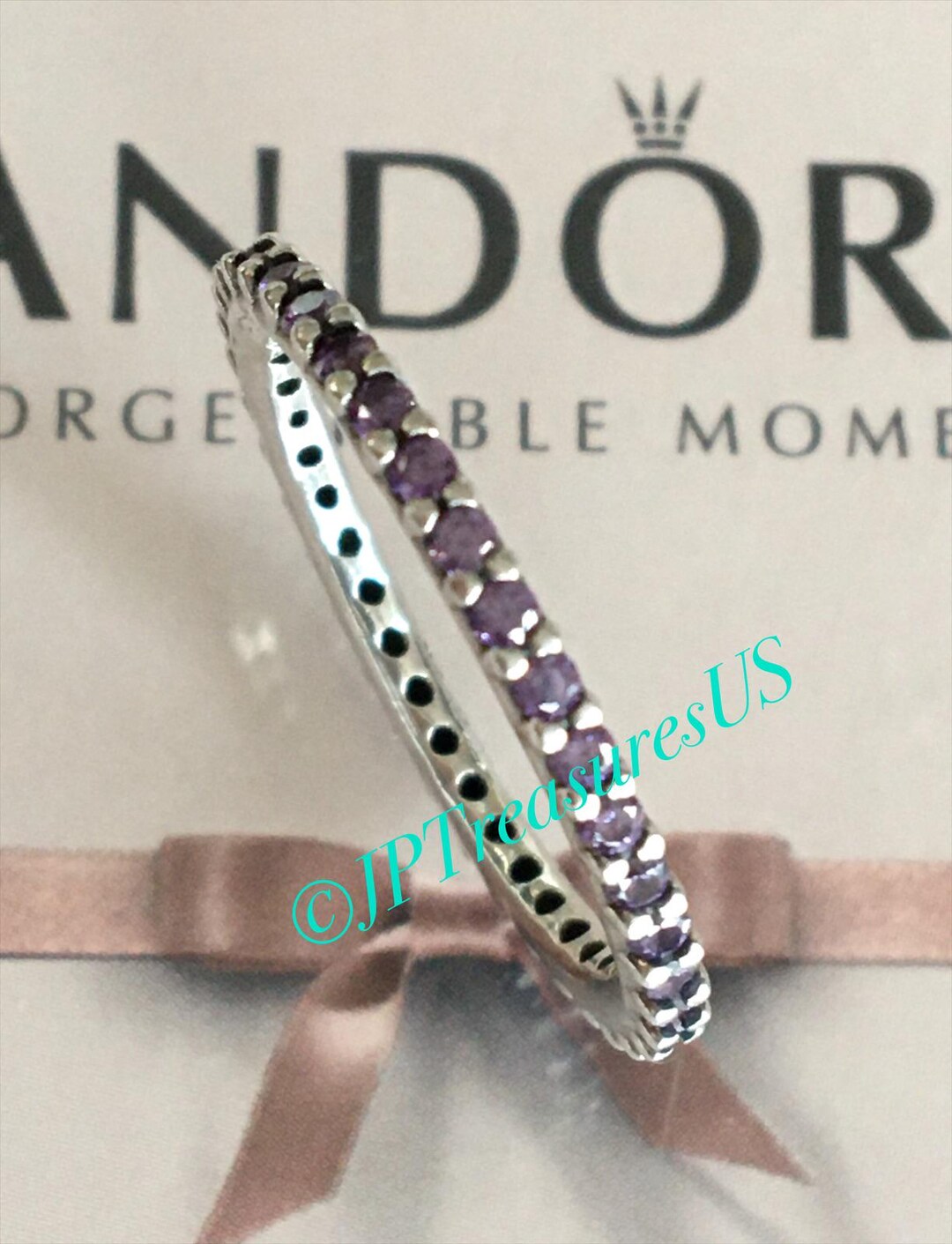 Pandora Sparkling Band Ring Size 52 (size 6 in US) Pandora Ring With ...
