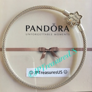 Authentic Pandora Shine Bright Bracelet Moment Mesh Sterling Silver Pandora Snowflake 8.3 21 Cm Pandora Free Shipping Etsy