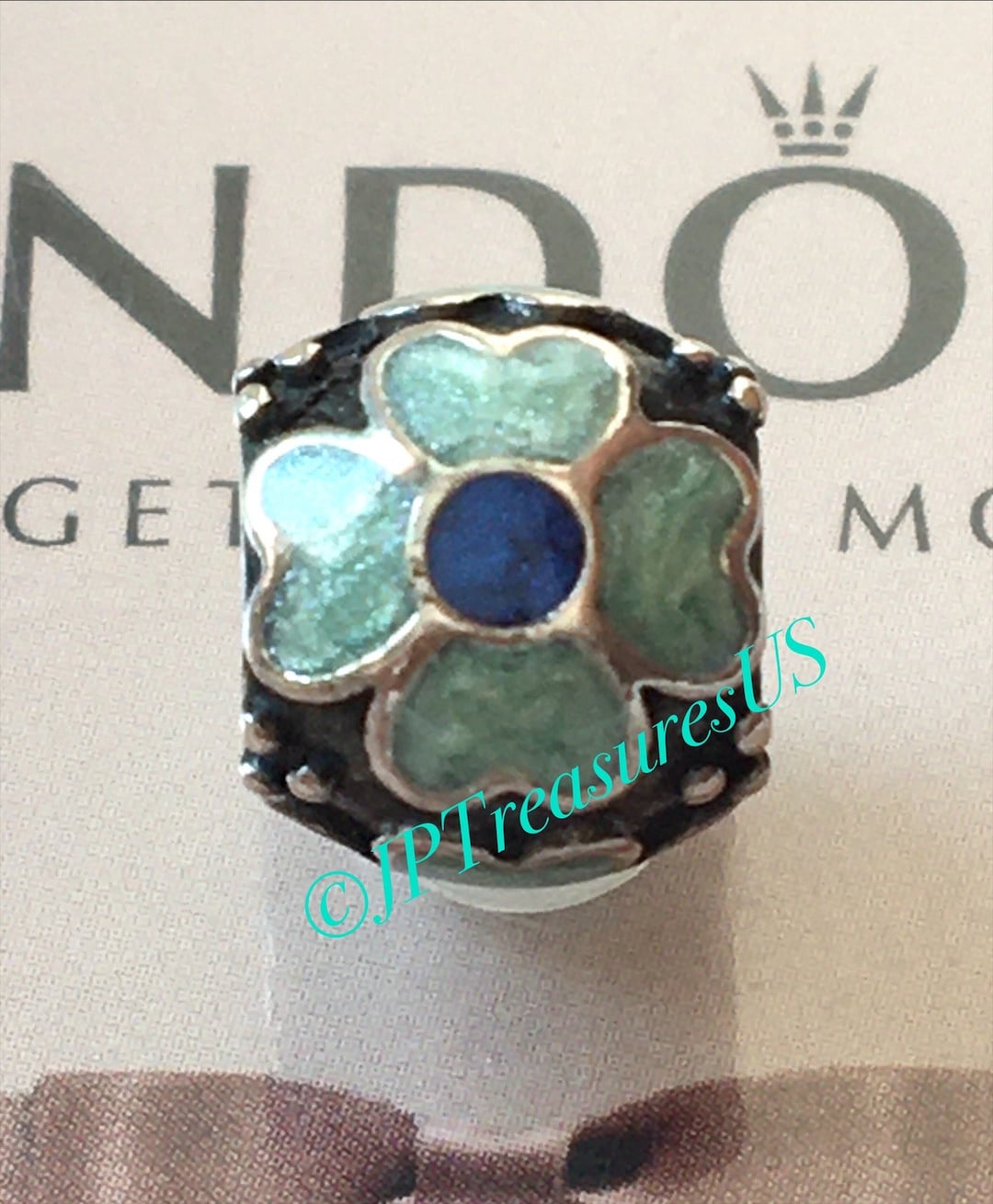 Authentic Pandora Daisy Flower Blue Enamel Charm Retired Pandora Charm ...