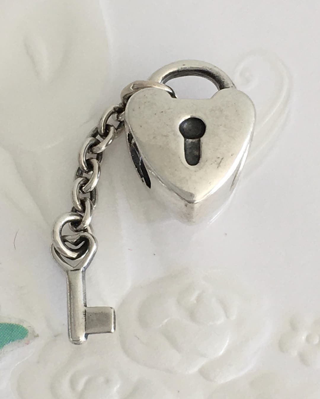 Pandora Key to My Heart Charm Sterling Silver Retired Pandora Lock ...