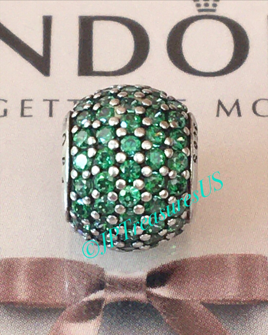 Authentic Pandora Green Pave Lights CZ Retired Pandora Charm Cubic ...