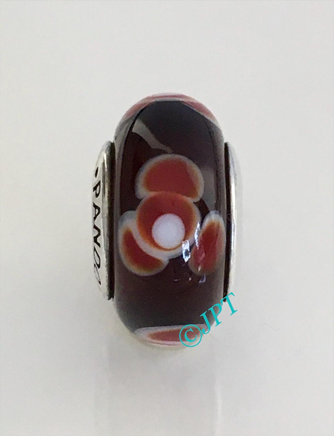 Authentic Pandora Red Flowers for You Murano Glass Bead Retired Pandora ...
