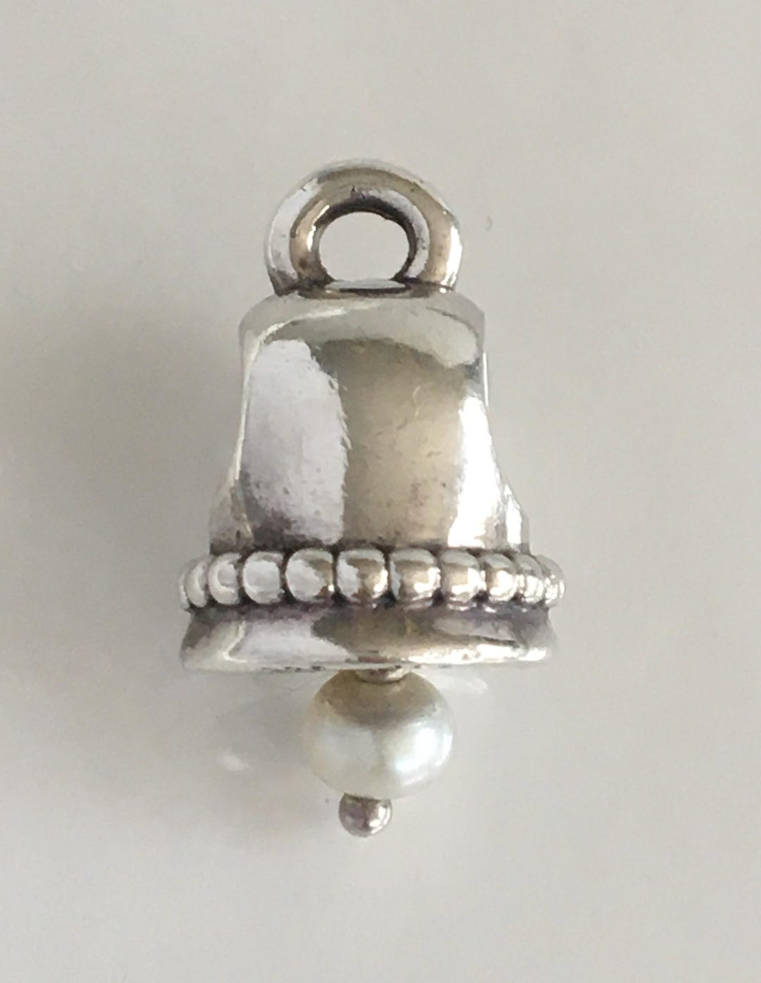 Pandora Weeding Bell With Hanging Pearl Dangle Charm Retired Pandora ...