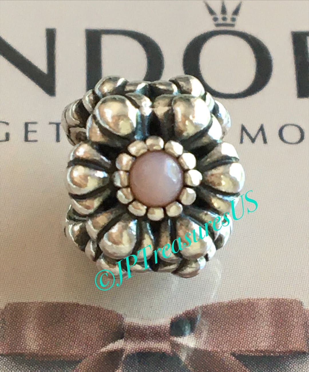 Authentic Pandora Birthday Blooms October Pink Opal Charm Retired ...