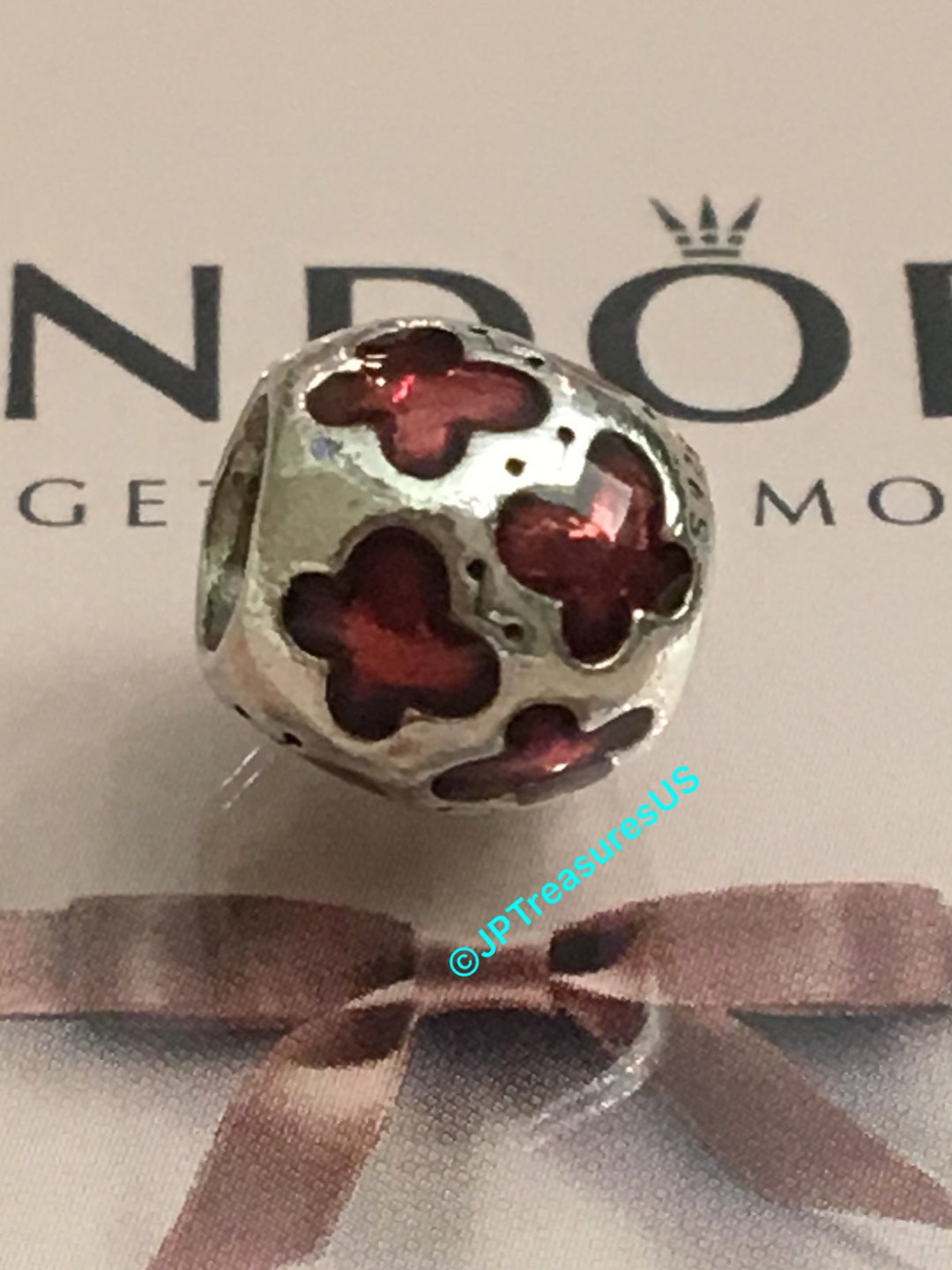 Authentic Pandora Butterflies Charm Purple Enamel Retired Pandora ...