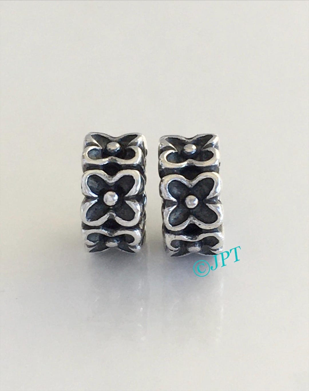 2 Authentic Pandora Aloha Flower Spacers Retired Pandora Charms Spacers ...