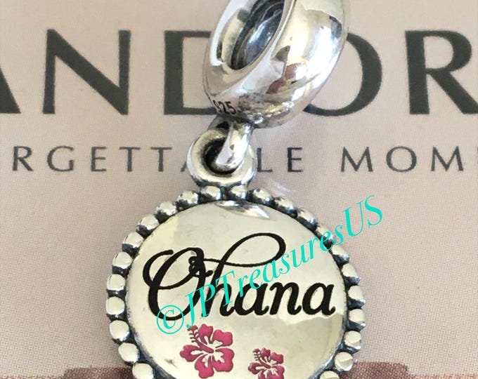 Authentic Pandora Hawaii Ohana Hibiscus Flower Dangle Charm Pandora ...