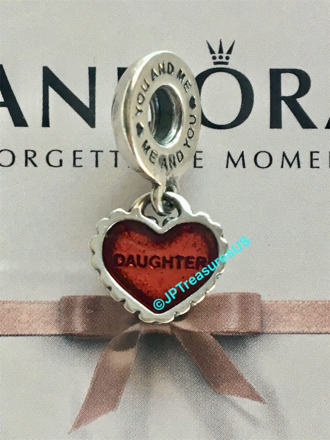 Authentic Pandora Daughter Red Heart Dangle Charm Pandora You and Me ...