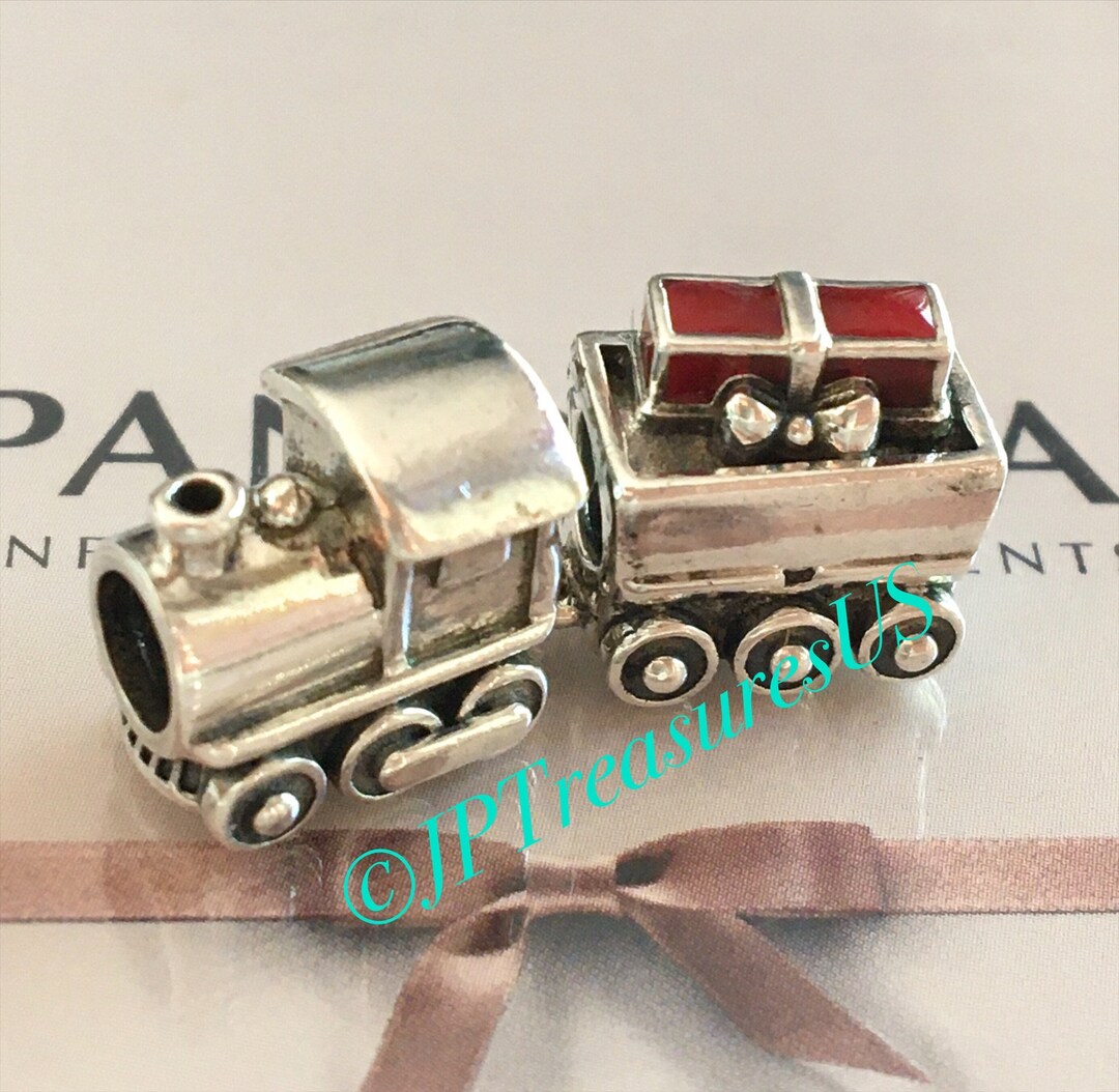 Authentic Pandora Christmas Train Red Enamel Charm Retired Pandora ...