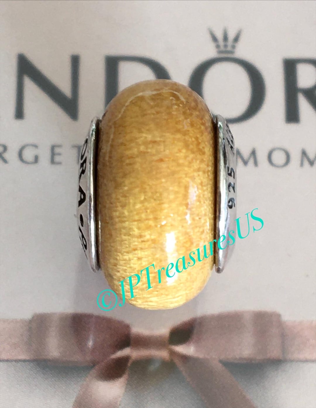 Authentic Pandora Wooden Charm Retired Pandora Pau Amarelo Wood Charm ...