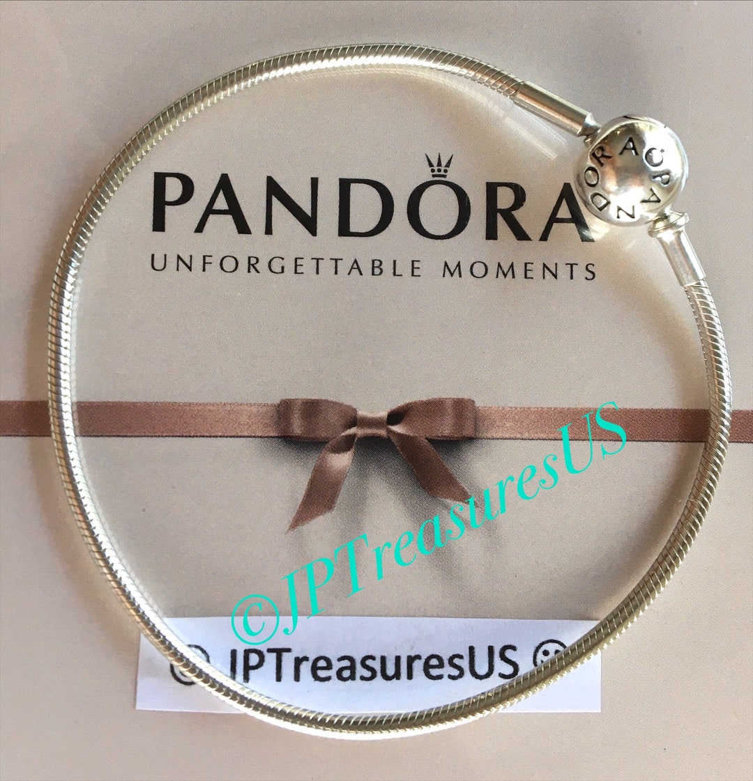 Authentic Pandora Essence Bracelet Sterling Silver Smooth Round Clasp 7 ...